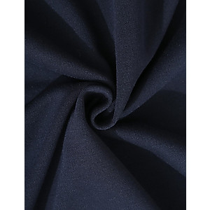 ZAFUL Men's Long Sleeve Color Spliced Polo Collar Sweatshirts Casual Loose Fit Lightweight Pullover Hoodies Navy Blue