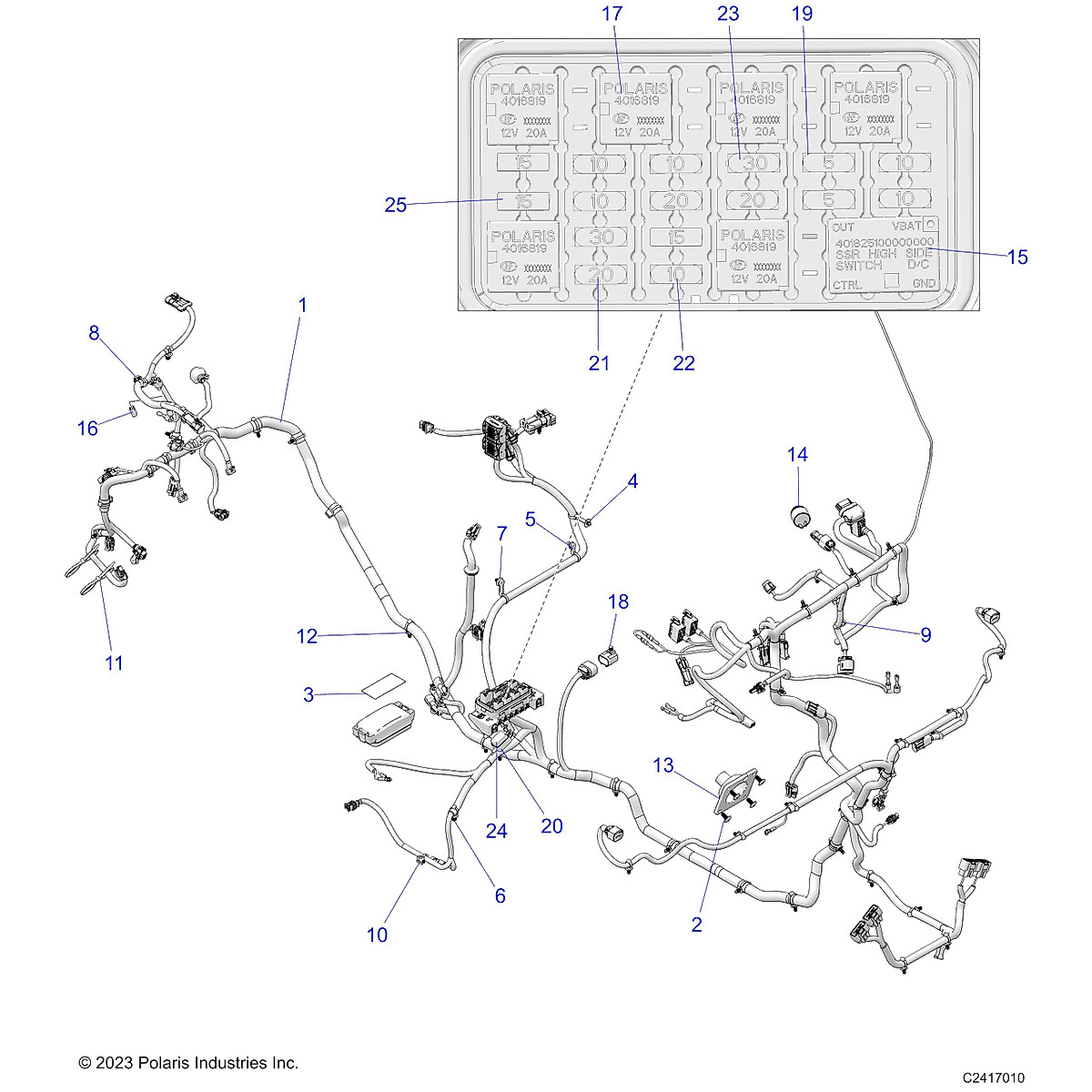 Polaris 4018251 Relay RZR Ranger 1000 4000G 4 2000G 2 XP Crew 2018-2024