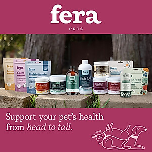 Fera Pet Organics Skin & Coat Goat Milk Cat & Dog – Vet Created - Pet Coat Thickness & Skin Hydration - Collagen, Biotin & Vitamin C - 60 Servings