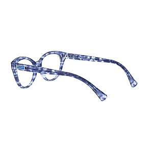 Ralph by Ralph Lauren Women's RA7116 Butterfly Prescription Eyewear Frames, Shiny Spotted Violet Havana/Demo Lens, 54 mm