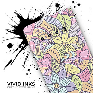 DesignSkinz Vibrant Color Floral Pattern Protective Vinyl Decal Wrap Skin Cover Compatible with The Samsung Galaxy S20 (Screen Trim & Back Glass Skin)