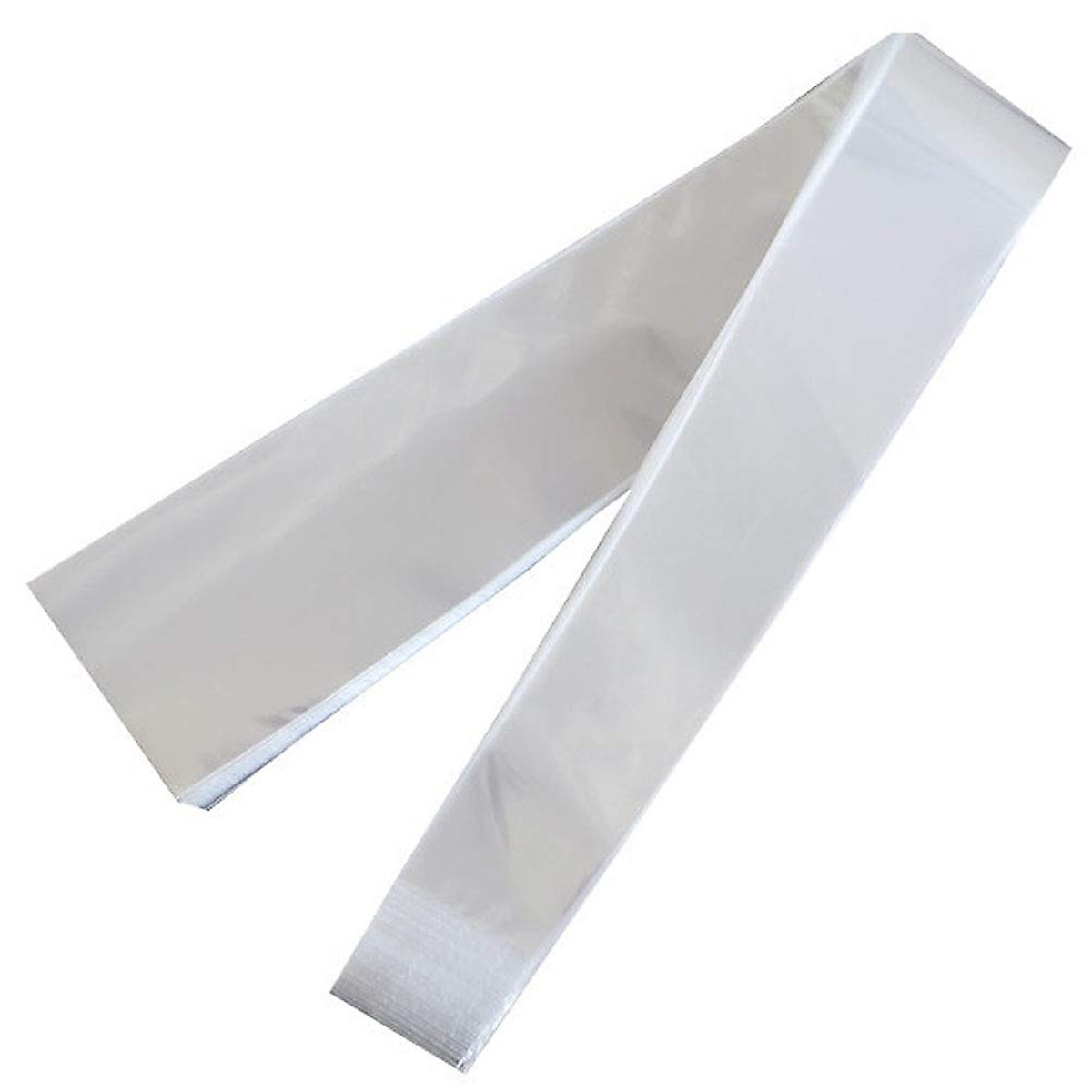 100 Pcs Long Flat Clear Bags Neck Tie Bag Gift Single Flower Wrapping Bag, 30 inch Long