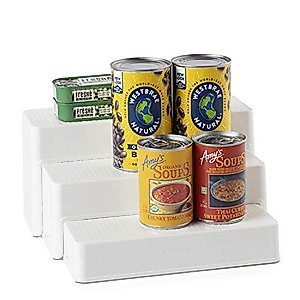 YouCopia ShelfSteps Can Organizer, 3 Shelf, White