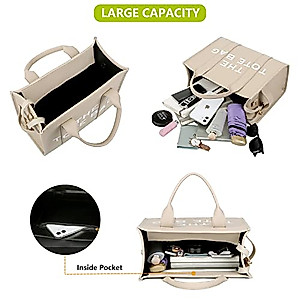 Taiuloo The Tote Bag for Women, Leather Handbag Tote Purse with Zipper, Women's Shoulder Bag Crossbody Bag for Office, Travel