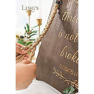 Ling's Moment A Cord of Three Strands Wedding Sign-Alternative Wedding Unity Sign - Strand of Three Cords Sign-Unity Cord Wedding Sign