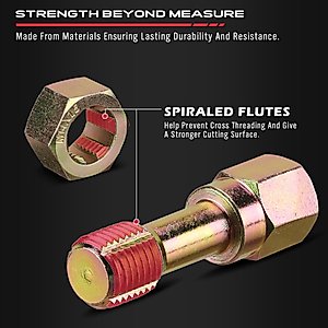 Thread Repair Thread Chaser Tool Set - 49PCS Thread Cleaner Rethreading Master Kit Metric SAE Bolt Restorer File Nut Rethreader Automotive Wheel Stud Spark Plug Engine Standard Screw Threading UNC UNF
