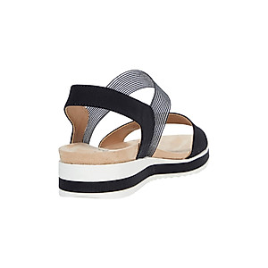 LifeStride Zing Women's Slip On 9.5 B(M) US Black-Stripe