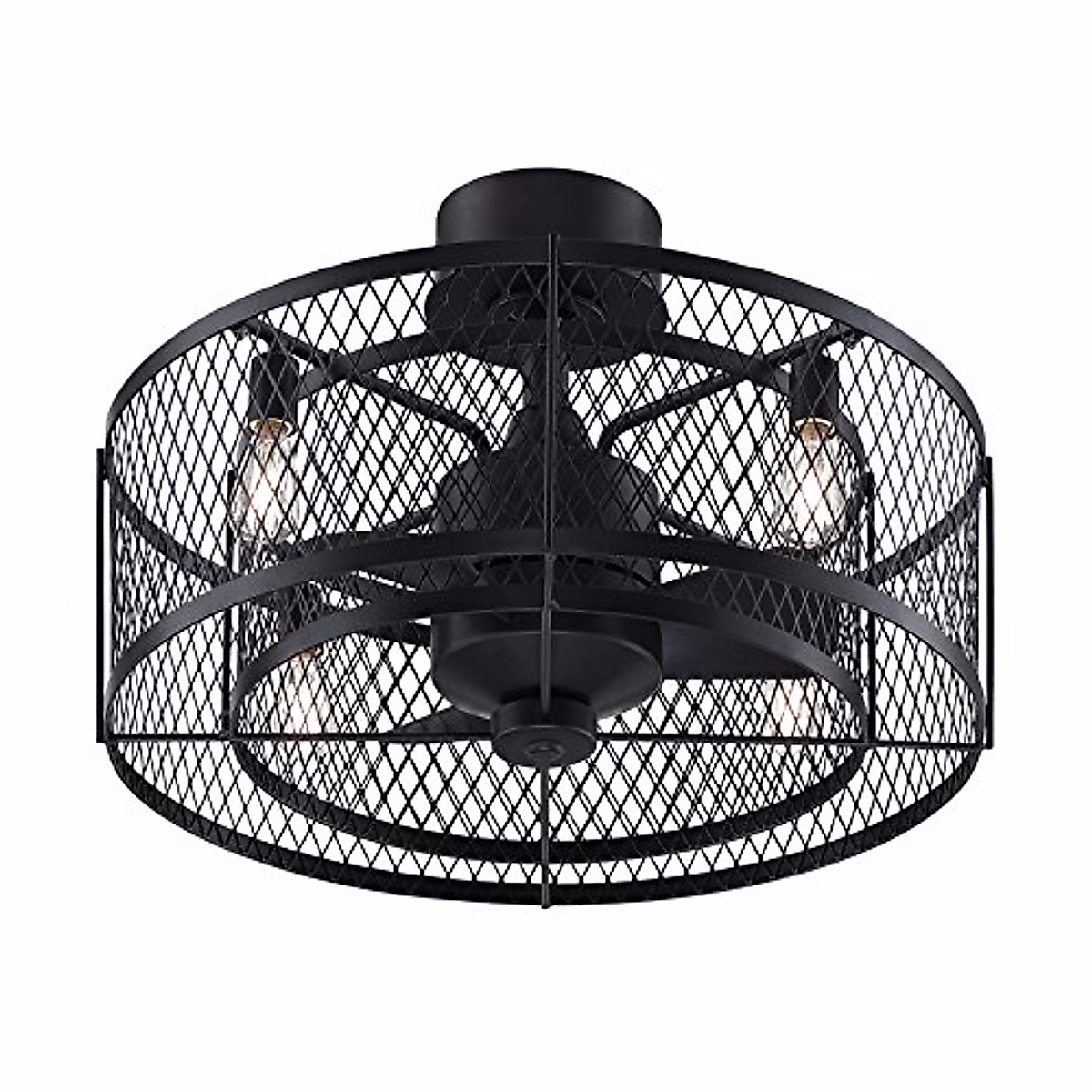 Fanimation Studio Collection LP8350BLAZ Vintere Caged Ceiling Fan with LED Light Kit, 20 Inch, Aged Bronze