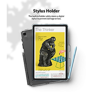 Ringke Fusion Case [Built-in Pen Holder] Compatible with Samsung Galaxy Tab S6 Lite Case 10.4 Inch 2024/2022 / 2020, Transparent Hard Back Shockproof Cover - Clear