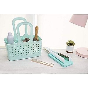 iDesign Silicone Heat Resistant Hair Styling Tool Mat - 8" x 3.75" x .0.77", Aqua