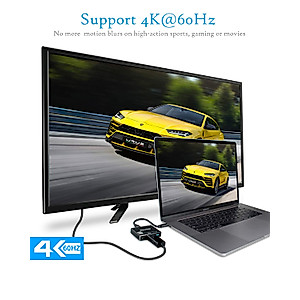 USB C to HDMI Adapter(4K@60Hz) PC-Like Experience for Galaxy S8/S8 Plus/S9/S9+,Note 8, Note 9, Nintendo Switch, Dock for MacBook Pro, Chromebook Pixel and More