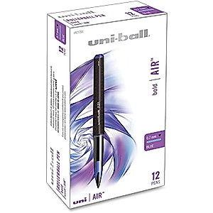 uni-ball 1927701 Air Rollerball Pen .7mm Blue Ink Dozen
