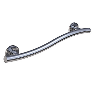 Plumb Pak GB2022-16PC Decorative Stainless Steel Wave Grab Bar, 16-inch, Polished Chrome