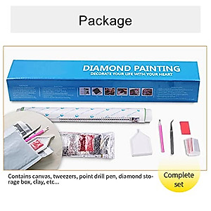 DIY 5D Diamond Painting Clock Kits for Adults,Lovely Angel Diamond Painting Clock by Number Kit Crystal Rhinestone Canvas Gem Art Dot Clock for Home Wall Decor Square Drill 30x30cm/12x12inch