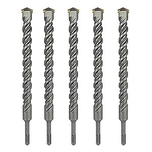 SDS Plus Hammer Drill Bit 5Pcs 9/16 in. x 6 in. Masonry Concrete Rock Drill