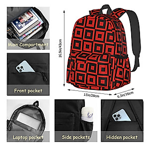 TUOKEO School Backpack for Boys Girls 17 Inches Lightweight Casual Laptop Backpack for Women Men Casual Daypack Gifts for Fans