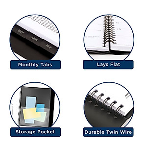 AT-A-GLANCE 2023-2024 Planner, Monthly Academic, 9" x 11", Large, Contempo, Black (70074X05)