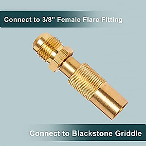 GASPRO 18-Foot RV Quick Connect Propane Hose, RV Propane Hose with Adapter for Blackstone Tabletop Griddle, 17/22 Inch Griddle