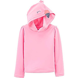 Simple Joys by Carter's Girls' Baby and Toddler 2-Pack Rashguards, Aqua Blue/Pink, 3T