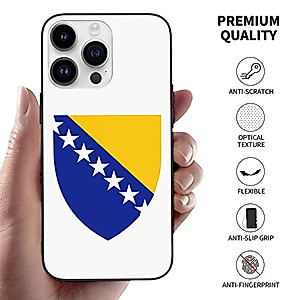 Coat of Arms of Bosnia and Herzegovina iPhone 14 Pro Max Phone Case, You Can DIY On A Variety of Patterns White