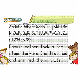 Channie’s Quick & Neat Alphabet Writing Pad, Practice Handwriting & Printing Workbook, 80 Pages Front & Back, 40 Sheets, Grades PreK – 1st, Size 8.5” x 11”