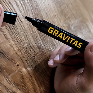 GRAVITAS 4-tip Beard Filler Pen for Men (Dark Brown)