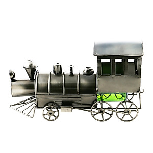 WINE BODIES Choo Train Metal Wine Bottle Holder Charcoal