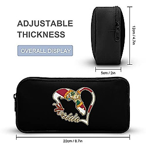 Love Florida - Flag of Florida Pencil Case Pencil Pouch Coin Pouch Cosmetic Bag Office Stationery Organizer