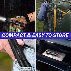 RECHOO 8 Pack LED Flashlight, Bright Powerful Flash Light with 5 Lighting Modes, Small Zoomable Tactical Flashlights High Lumens, Waterproof EDC Flashlights for Home, Camping, Emergency - S1500