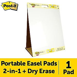 Post-It 563De Dry Erase Board/Plain Paper Pad,20-Inch X23-Inch,Plain,20 Shts,We