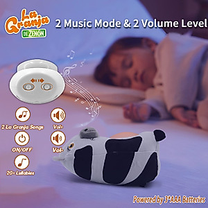 TOYMAKER La Granja de Zenon Stuffed Animals Cow Plush La Vaca Lola Spanish Toys Baby for Babies Cow Toys 6 to 12 Months Crib Soother with Music and Lights for Birthday Christmas