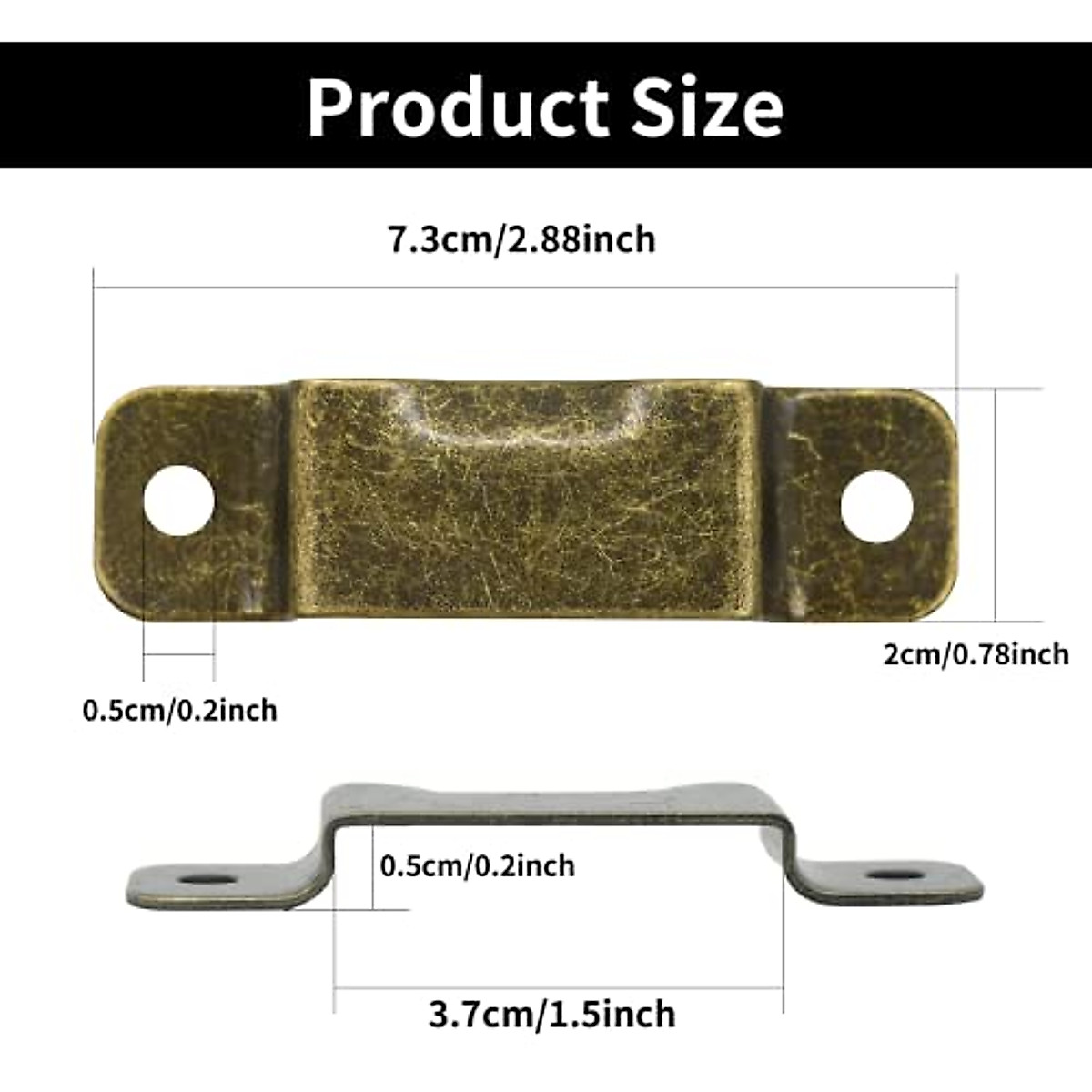 Metal Tape Measure Holder Clip, 6 Packs Small Measuring Tape Belt Holder Clip with Rivets for Tool Holster, Leather Pocket Tool, Bronze