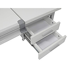 Studio Designs Graphix II Pro Line Split Top Height Adjustable Drafting, Drawing Table with 39.5" x 30" Tilting Top,White