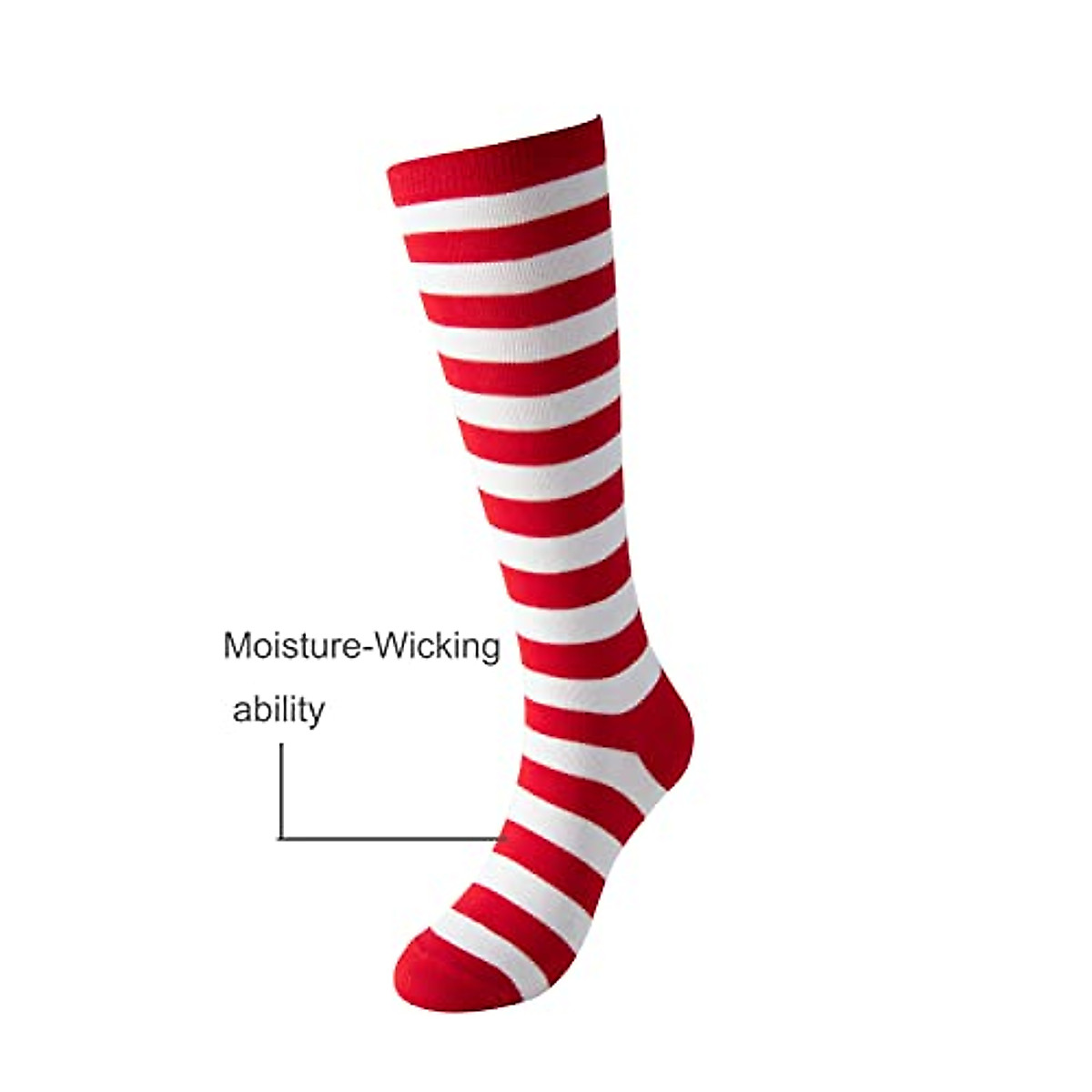 Cerebro Knee High Socks for Kids Stripes Girls Cotton Calf Athletic Tube Socks,SOCKS (1Pairs 10-15Y, 1Pairs black) …