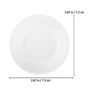 Tofficu 10pcs Sauce Dishes Round Seasoning Dishes Plastic Sushi Dipping Bowl Saucers Bowl Mini Appetizer Plates(2.8×2.8×0.9in)