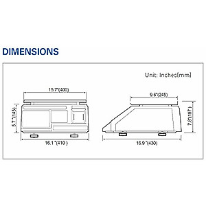 CAS LP1000N Label Printing Scale, 30lbs Capacity, 0.01lbs Readability