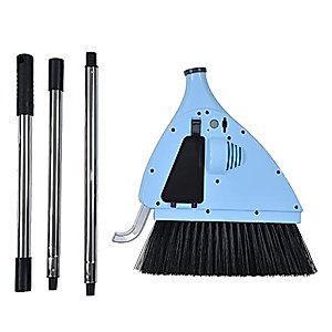 Shanrya Vacuum Broom, USB Charging 2 in 1 Vacuum Sweeper Ultra Quiet for Office for Living Room