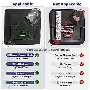 WARDFYT Pour Spout Cover Replacement Compatible with Ninja Blender Lid 72 oz Pitchers,Replacement Lid Flap Spout Cover for Nin-ja Blender Square Pitcher Top,Clear,Polycarbonate,NJ600 BL610 BL740 BL700