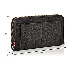 Herschel Thomas Polyester Wallet,Rfid Blocking, Black/Black Crosshatch