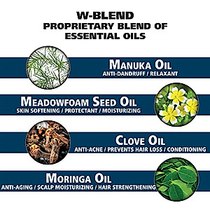 Wahl Beard Wash Face Exfoliator with Essential Oils for Moisturizing Skin Beard Hair – Manuka Oil, Meadowfoam Seed Oil, Clove Oil, Moringa Oil, and More - Model 805601