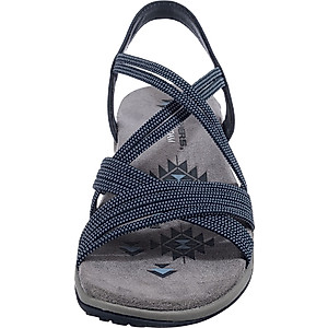 Skechers Women's, Reggae Slim - Turn It Up Sandal Navy 7 M
