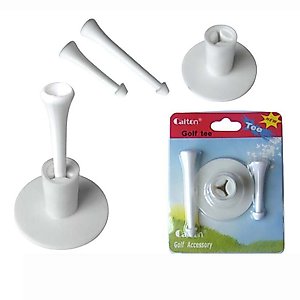 CRESTGOLF Rubber Golf Driving Range Tee Holder with Tees 2 SETS Count