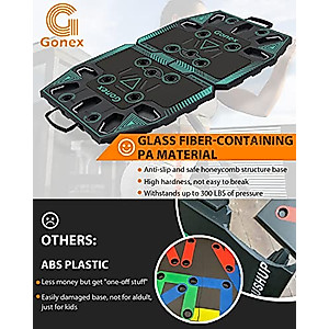 Gonex Portable Home Gym Workout Equipment with 14 Exercise Accessories Ab Roller Wheel,Elastic Resistance Bands,Push-up Stand,Post Landmine Sleeve and More for Full Body Workouts System,Green