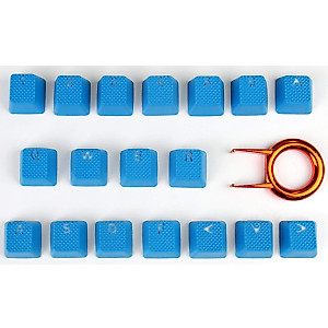 Rubber Gaming Backlit Keycaps Set - for Cherry MX Mechanical Keyboards Compatible OEM Include Key Puller (Sky Blue)