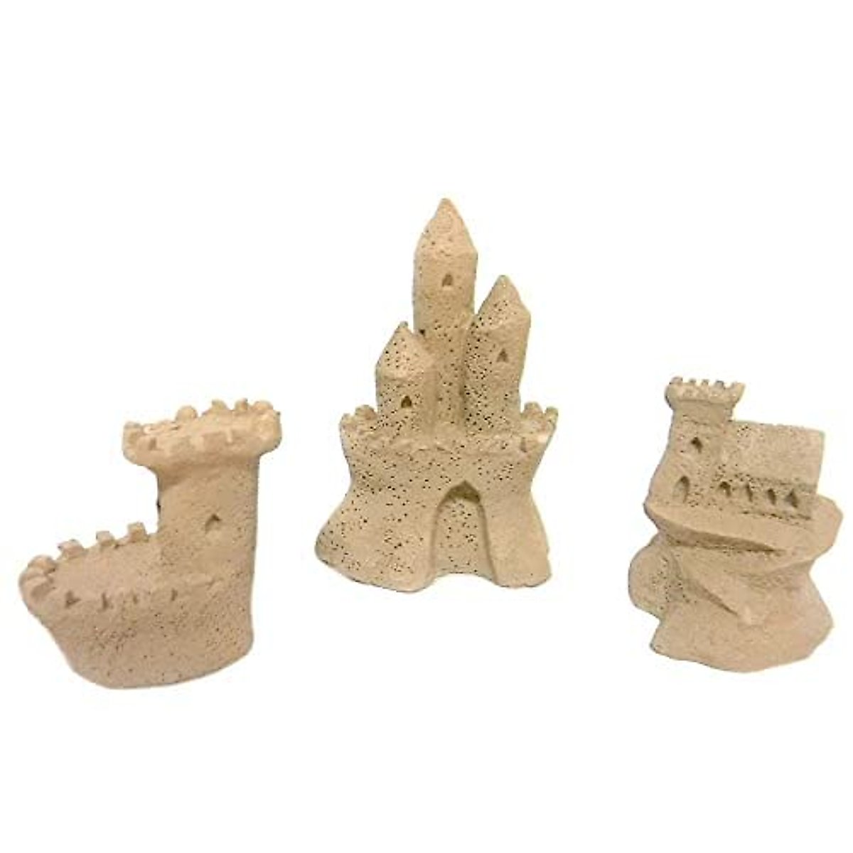 Miniature Fairy Garden Sandcastle Sculptures, Set of 3