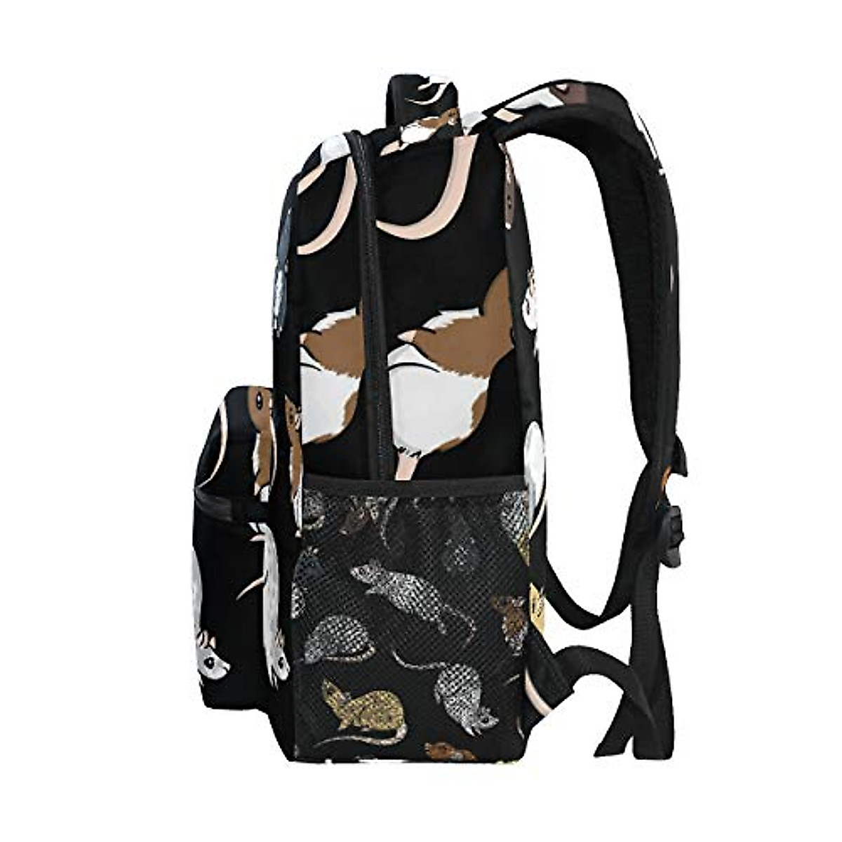 Backpacks Rat Mouse Pattern College School Book Bag Travel Hiking Camping Daypack