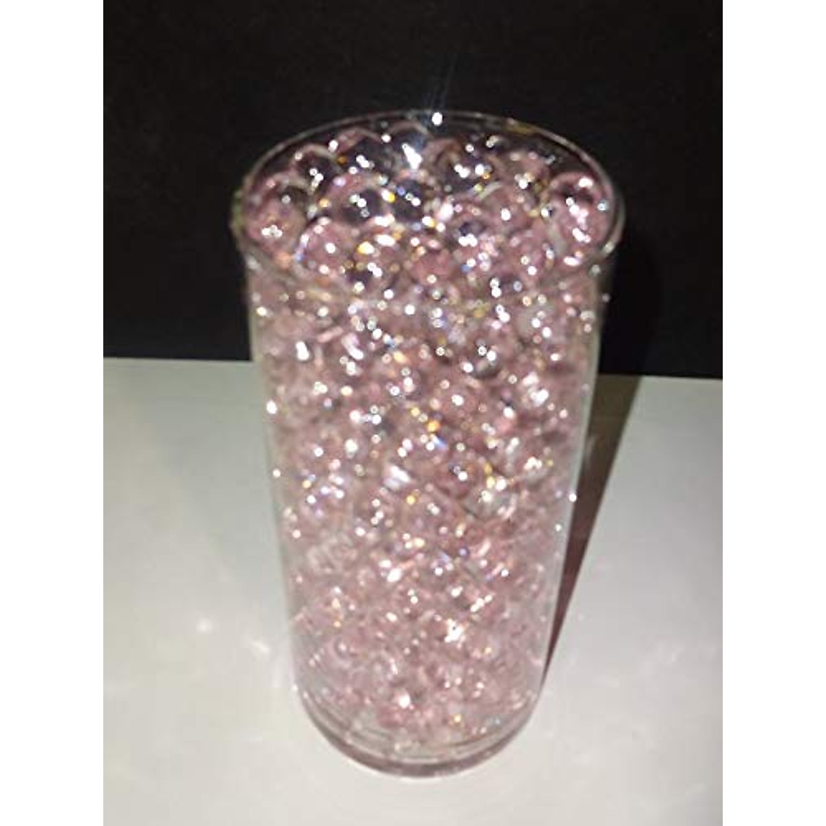 water beads Translucent Pink Lemonade water absorbing & expanding vase filler decorations Store & release to reduce watering for lucky bamboo plants & flowers, Fresh & silk florals