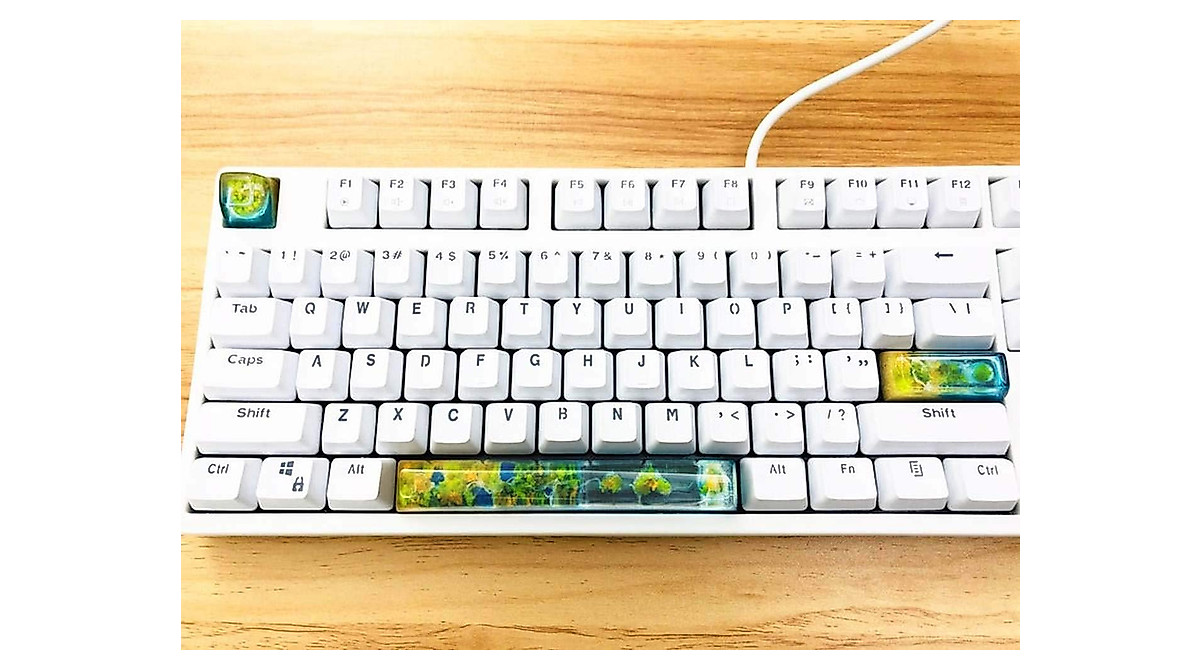 Hawaii Beach Backlit Resin Keycap for Mechanical Keyboards