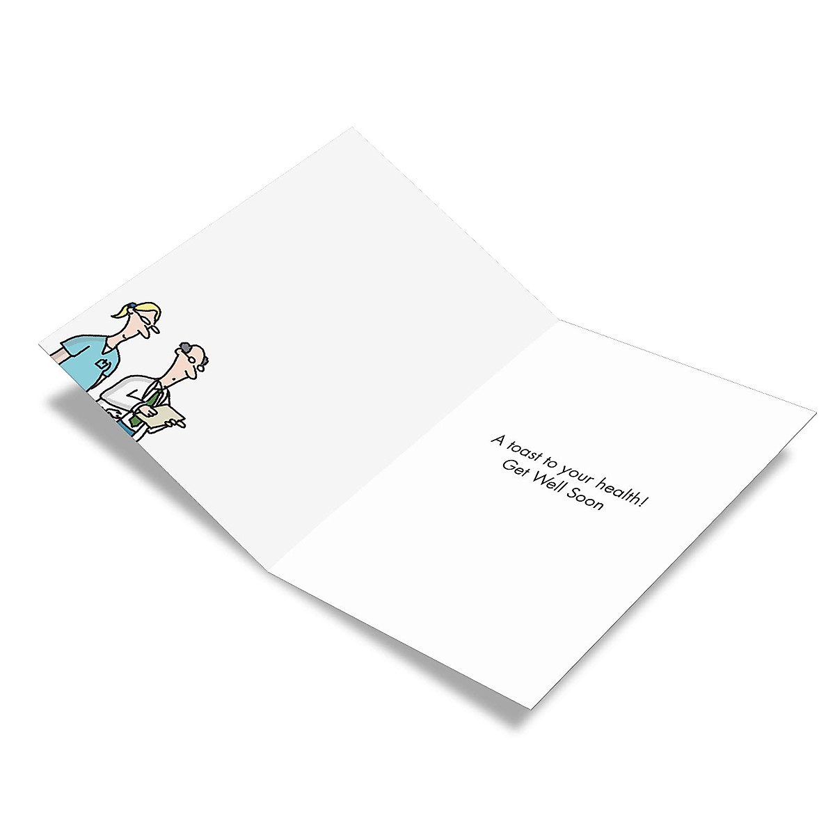 NobleWorks - Funny Get Well Soon Card with Envelope - Cartoon Humor, Feel Better Greeting - Beer Drip C7268GWG