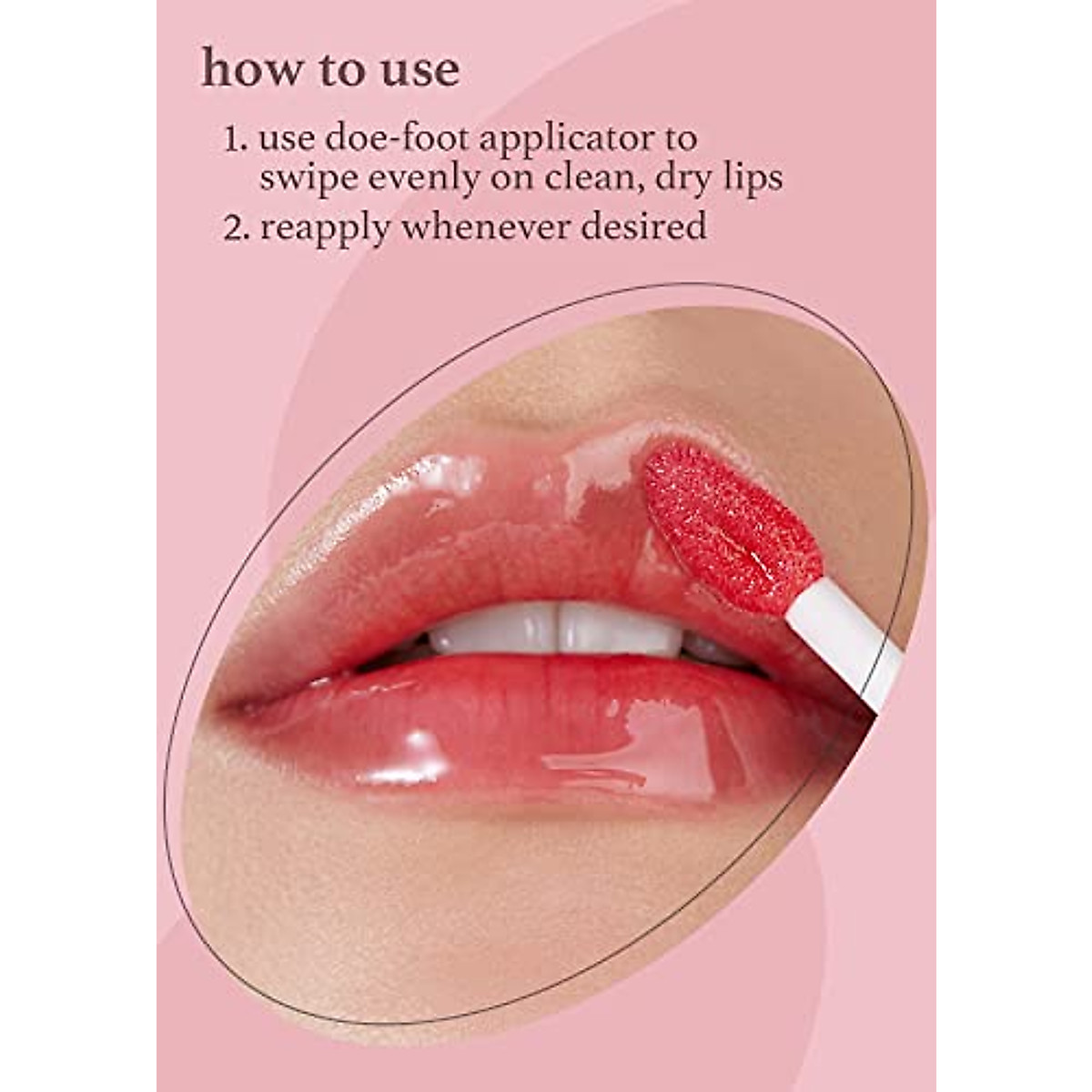 Nooni Korean Lip Oil - Appleberry | Gift, Moisturizing, Revitalizing, and Tinting for Dry Lips with Raspberry Fruit Extract, 0.12 Fl Oz
